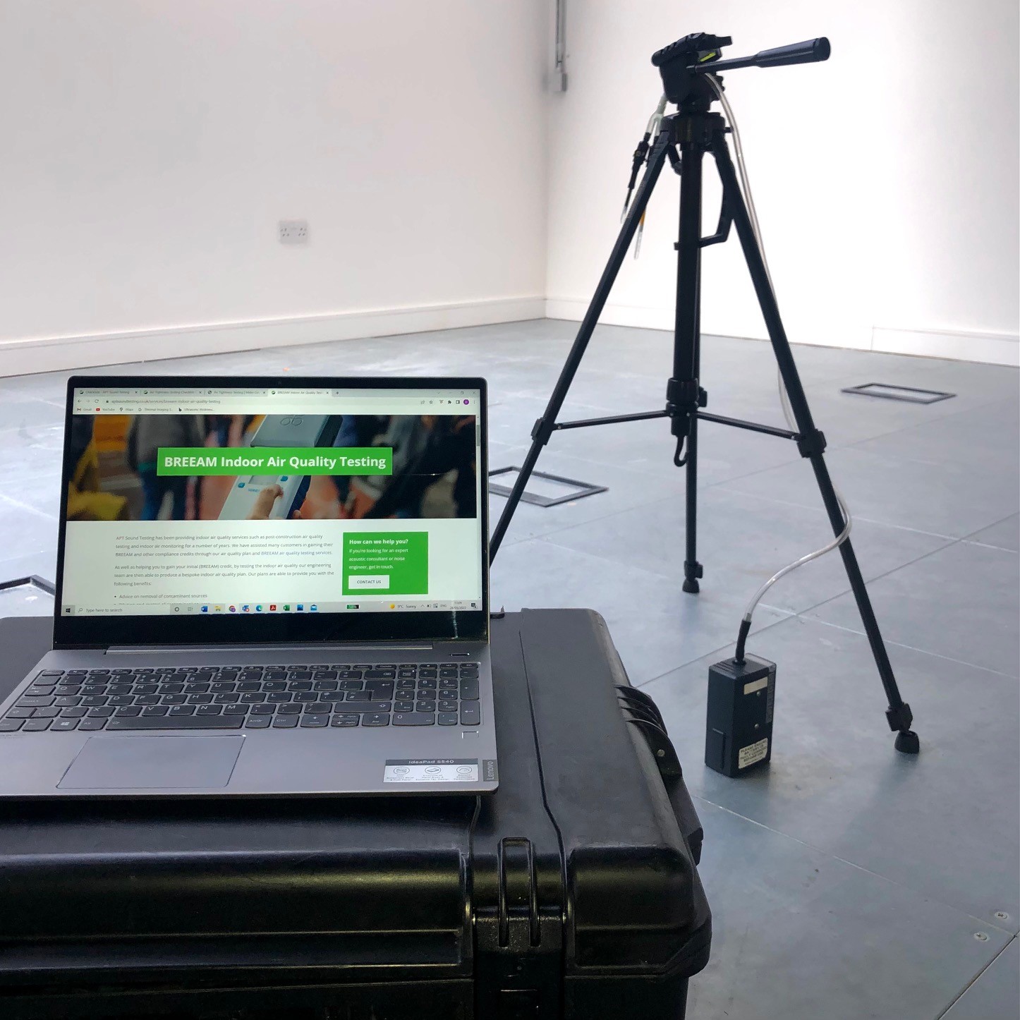 A Site Visit to Carry Out BREEAM Indoor Air Quality Testing - APT Sound ...